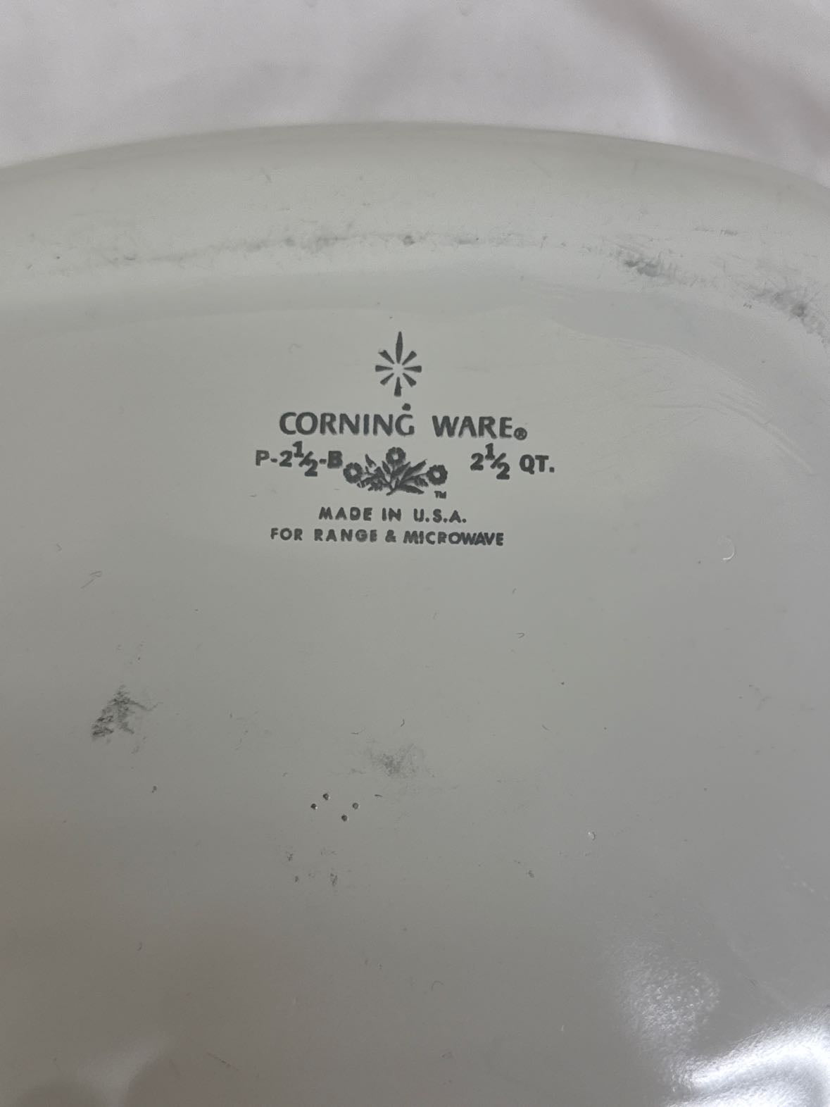 Corning Ware P-2 1/2-B Blue Cornflower 2 1/2 Qt Casserole Dish W/ Glas ...